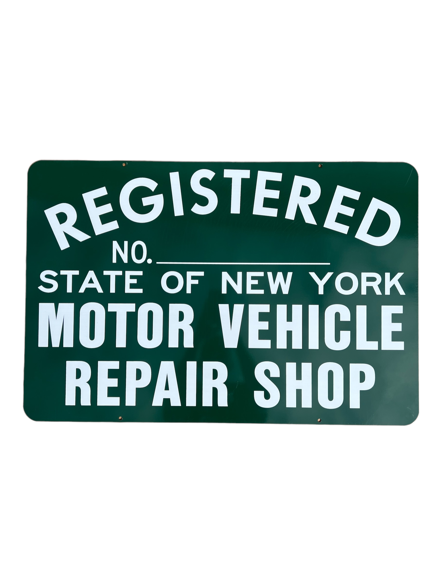 NYS Registered Motor Vehicle Repair Shop Sign | Automotive Dealer Supplies